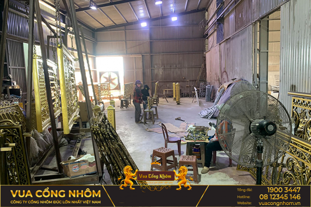 Hệ thống xưởng sản xuất nhôm đúc của Vua Cổng Nhôm - Vua cổng nhôm